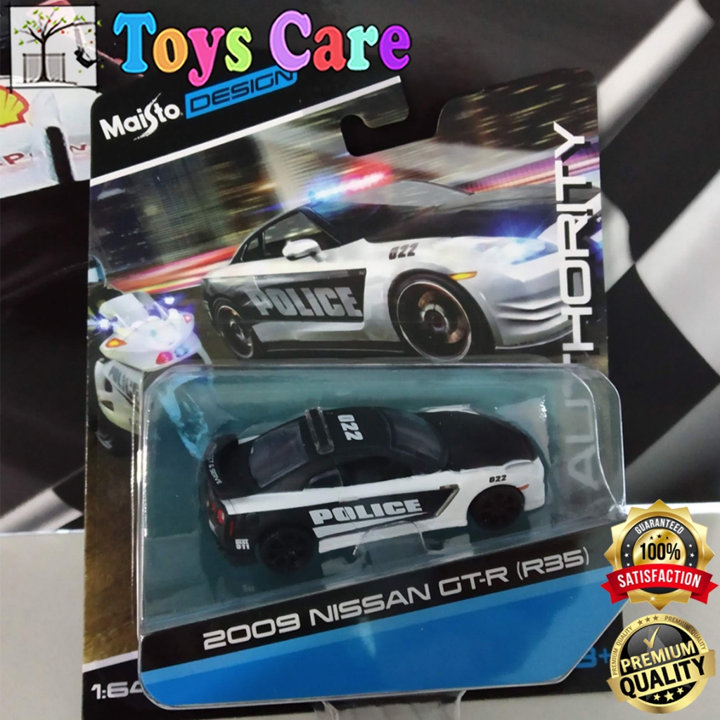 Jual Maisto Design 2009 Nissan GT-R R35 Hitam Police Car | Shopee Indonesia