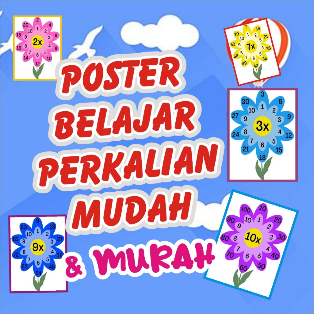 Jual POSTER BELAJAR PERKALIAN MUDAH & MURAH REKOMENDASI ANAK USIA SD ...