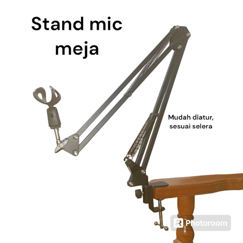 Jual stand mic meja jepit mudah diatur dan sesuai selera 360° bisa ...