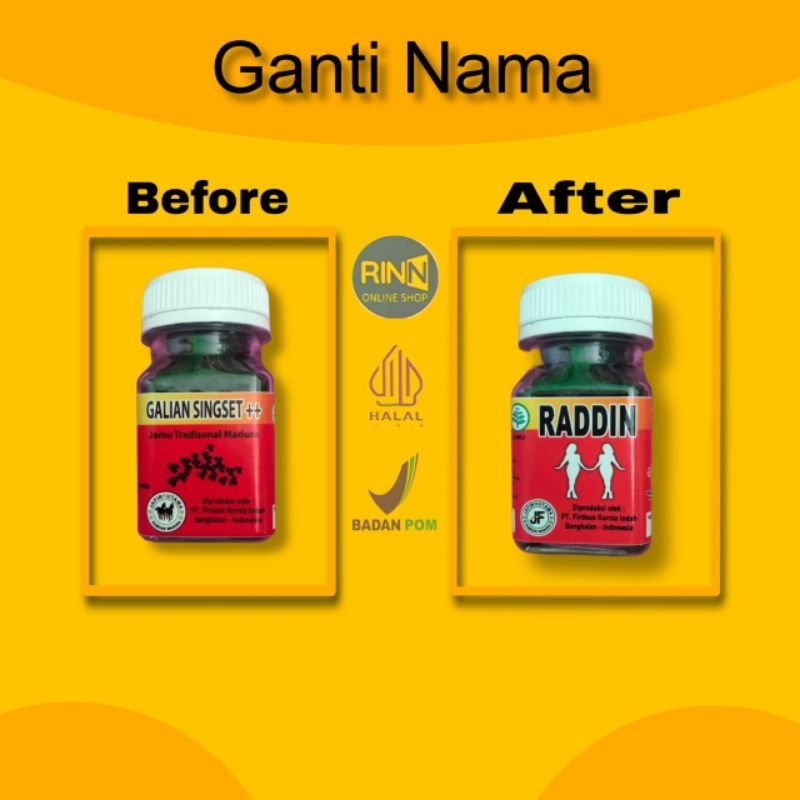 Jual RADDIN BPOM DULU GALIAN SINGSET +++ Ramuan madura | Shopee Indonesia
