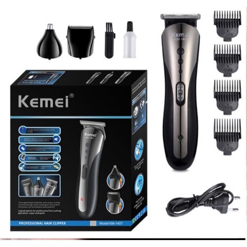 Jual Kemei KM-1407 3 in1 Hair Clipper Electric Shaver Alat Cukur Rambut Elektrik 3in1 | Shopee ...