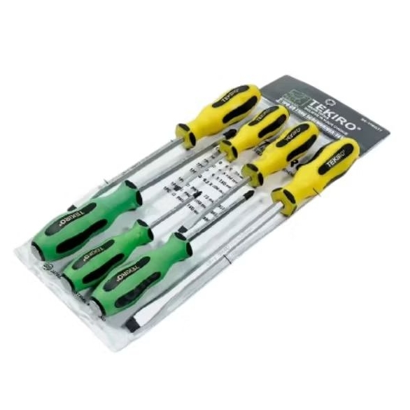 Jual TEKIRO (SD-TG0956) (TPR GO THRU) screwdriver set 7 PCS obeng ketok ...