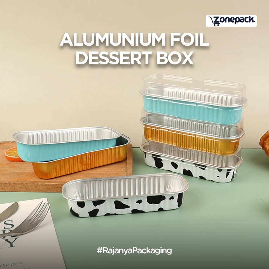 Jual Aluminium Foil Cup Dessert Box + Tutup | Aluminium Foil Tray Kotak Spaghetti Brulee Lasagna ...