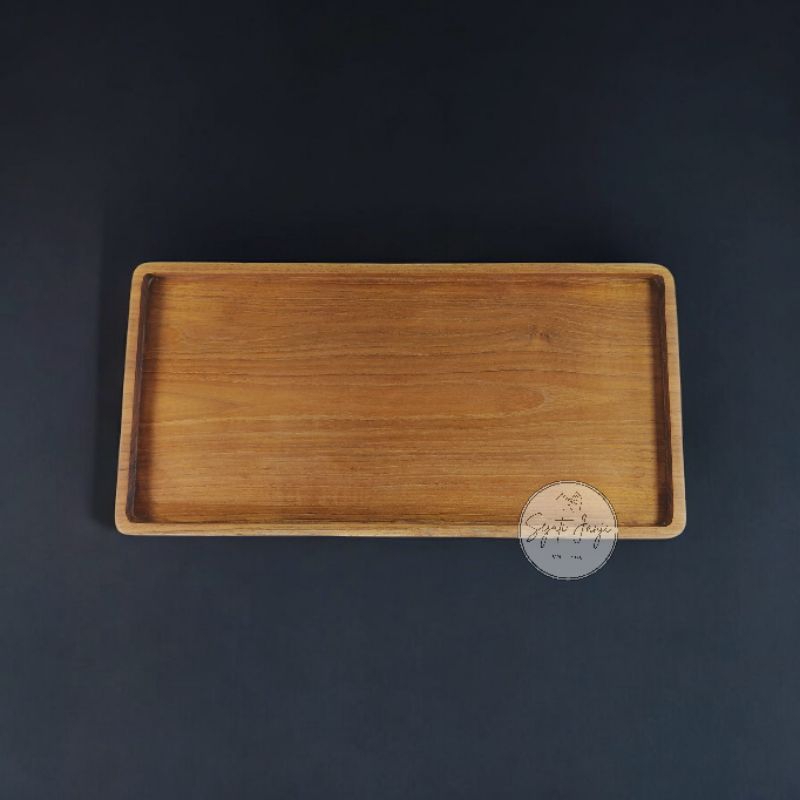Jual Wooden Tray / Nampan Kayu Jati 40 x 20cm | Shopee Indonesia