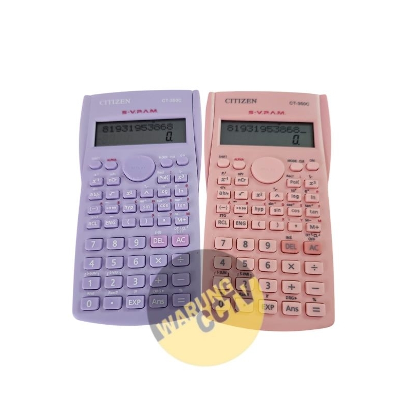 Jual KALKULATOR SCIENTIFIC CT-350C lilac pink calculator anak sekolah ...
