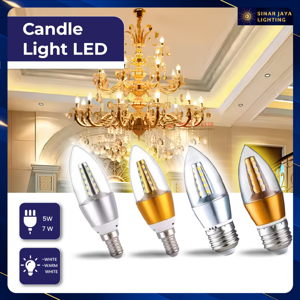 Jual Lampu Candle LED / Bohlam Lampu Lilin Led smd 5W 7W Candle Light | Shopee Indonesia