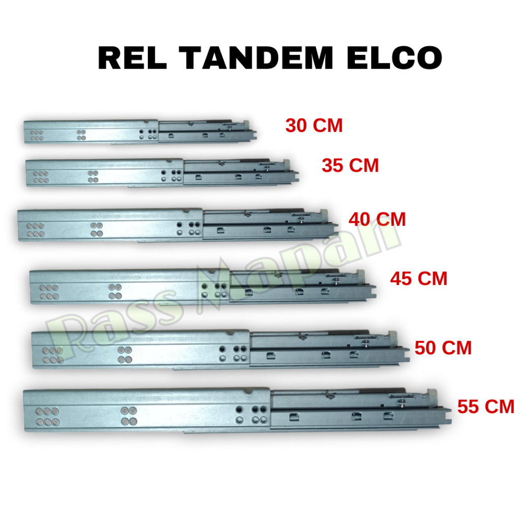 Jual Rel Laci Rel Tanam Tandem Full Extention Soft Closing ELCO ...
