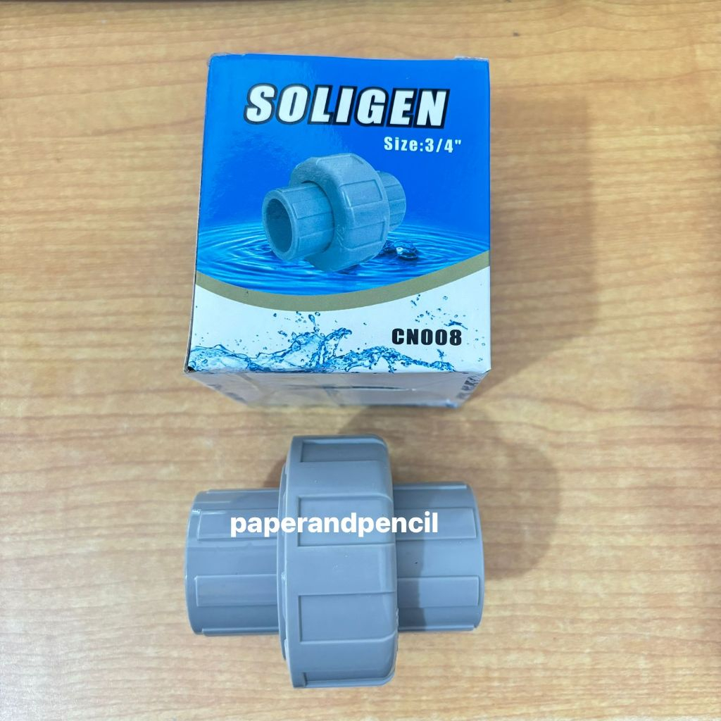 Jual Watermur PVC SOLIGEN 3/4" Water Mur Pompa Plastik Polos Union ...