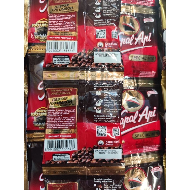 Jual Kopi kapal api special Mix 23g kopi hitam kapal api kemasan sachet ...