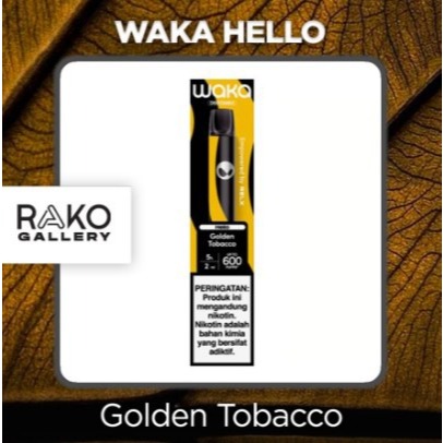 Jual WAKA Hello Disposable Pods Golden Tobacco | Shopee Indonesia