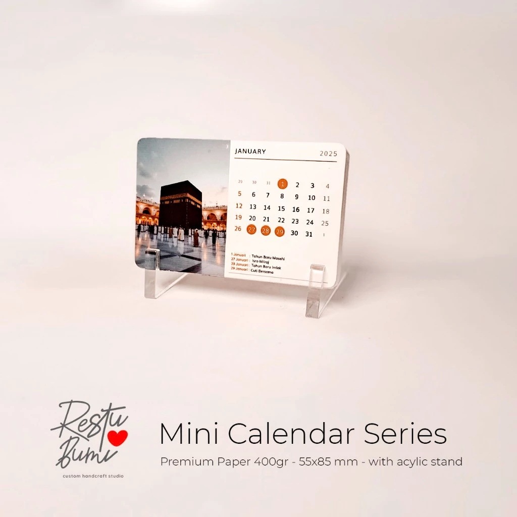 Jual Mini Calendar Series - Premium Paper 400gr-55x85 mm dengan Stand ...