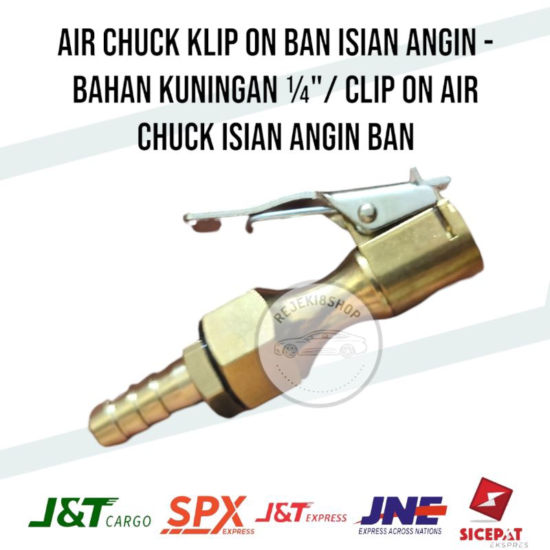 Jual Air Chuck Clip On Bahan Kuningan Kepala Isi Angin Nitrogen 1/4 ...