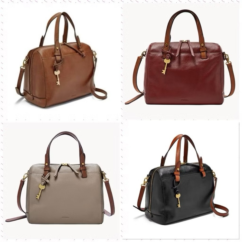 Jual TAS FOSSIL ORIGINAL RACHEL SATCHEL FULL BLACK LEATHER | Shopee ...