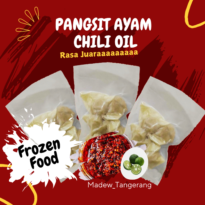 Jual Pangsit Ayam Chili Oil limo Kemasan By "Madew" I Rebus I Goreng ...