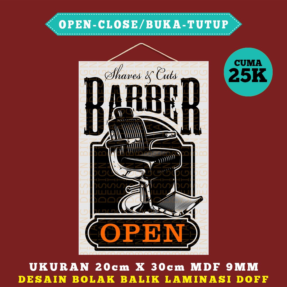 Jual PAPAN TANDA BUKA - TUTUP & OPEN - CLOSED - UKURAN 20cm X 30cm ...