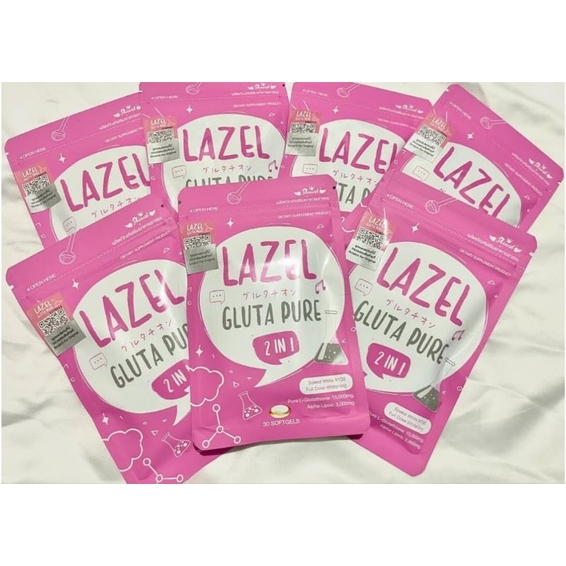 Jual Lazel Gluta Pure 2 in 1 30 softgel By Skinest | Shopee Indonesia