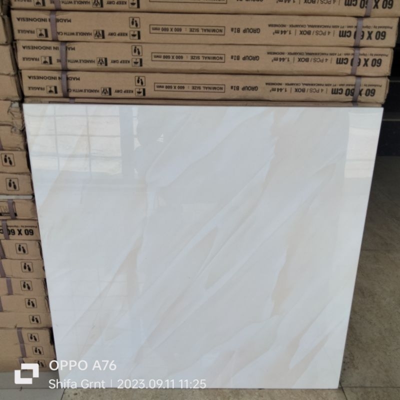Jual Granit lantai 60x60. Mirella White/indogress | Shopee Indonesia