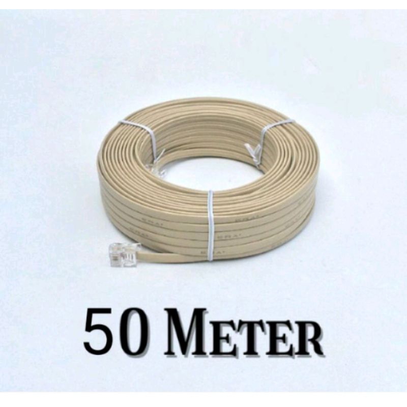Jual KABEL LINE TELEPON Isi 4 + RJ11 (50Meter) | Shopee Indonesia