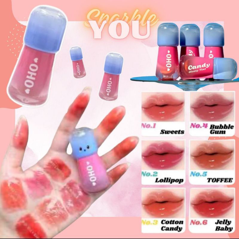 Jual [100% ORI THAI] OHO Candy Glossy Tint / Lip Tint / Lip Gloss ...