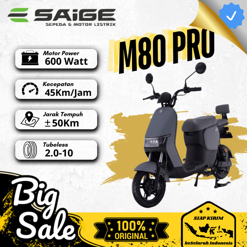 Jual Sepeda Listrik SAIGE M80 PRO NFC [600WATT] Bergaransi Resmi ...