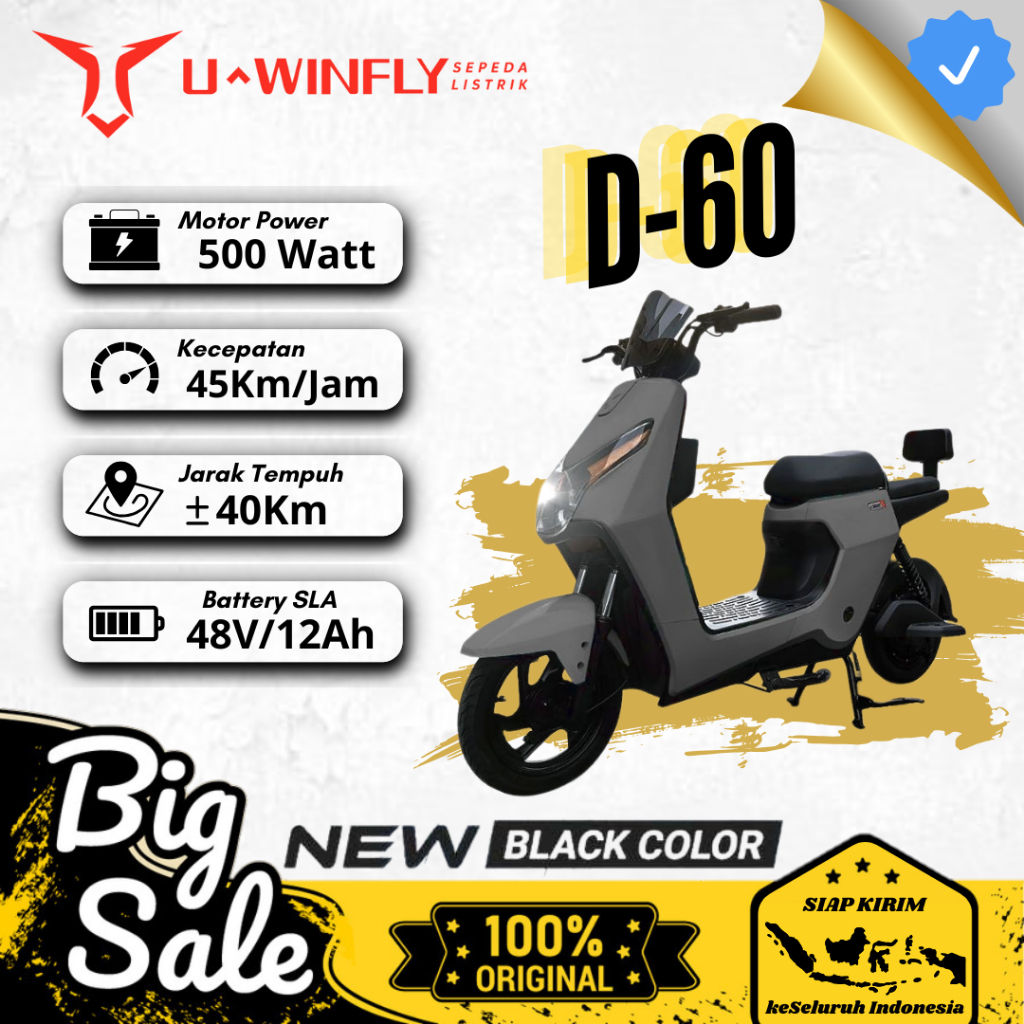 Jual Sepeda Listrik Uwinfly D60 450Watt New Product - Garansi Resmi | Shopee Indonesia
