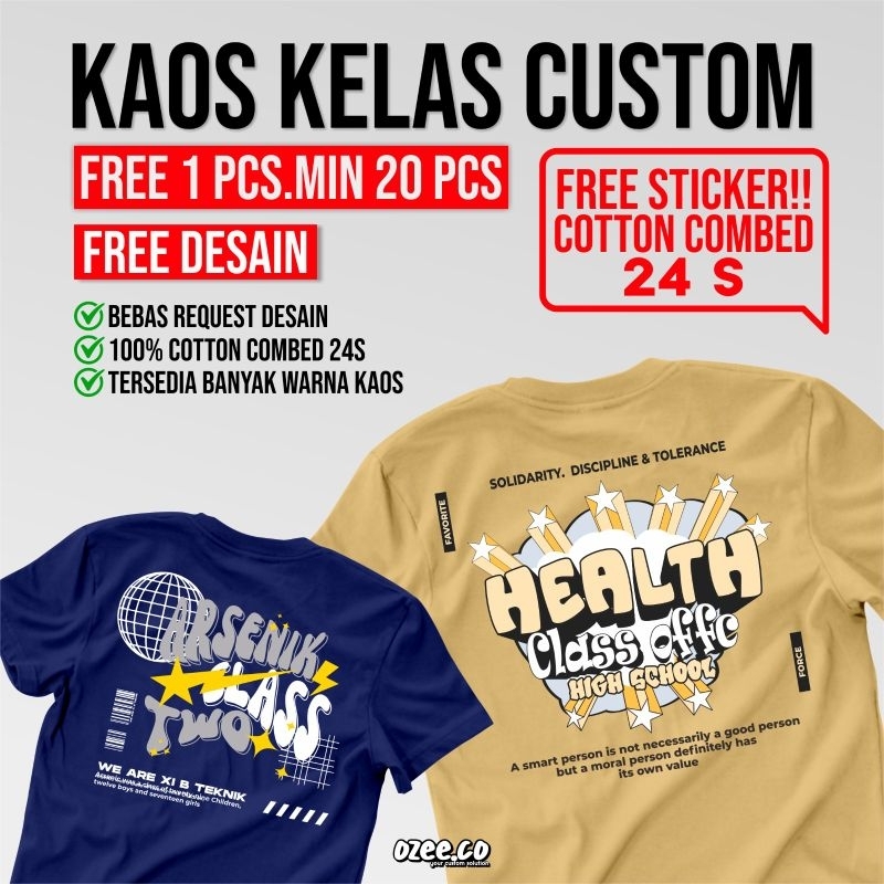 Jual Kaos Kelas-Sablon Kaos Kelas/Kaos Kelas Custom/Kaos Universitas/Kaos PMM/Merchandise ...