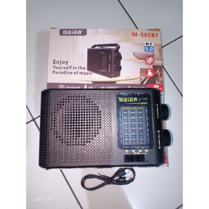 Jual RADIO MEIER M-565 BT JADUL FM AM SW BLUETOOTH USB MICRO SD PLAYER ADA SENTER BISA CAS ...