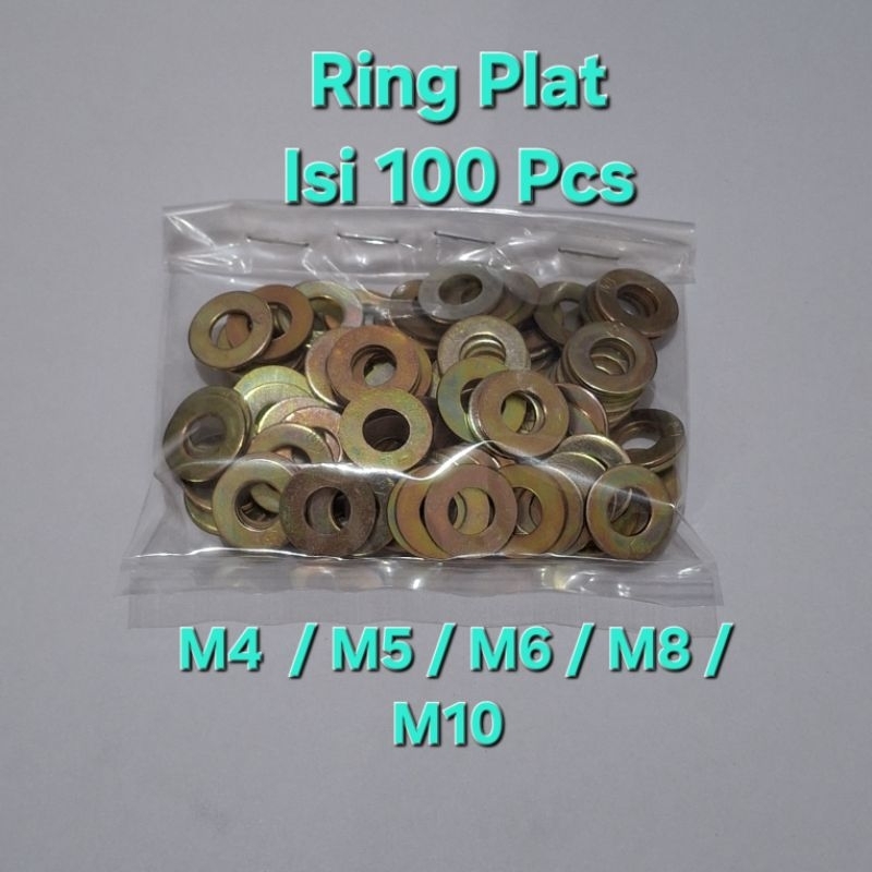 Jual Ring Plat Isi 100 pcs M4 M5 M6 M8 M10 | Shopee Indonesia