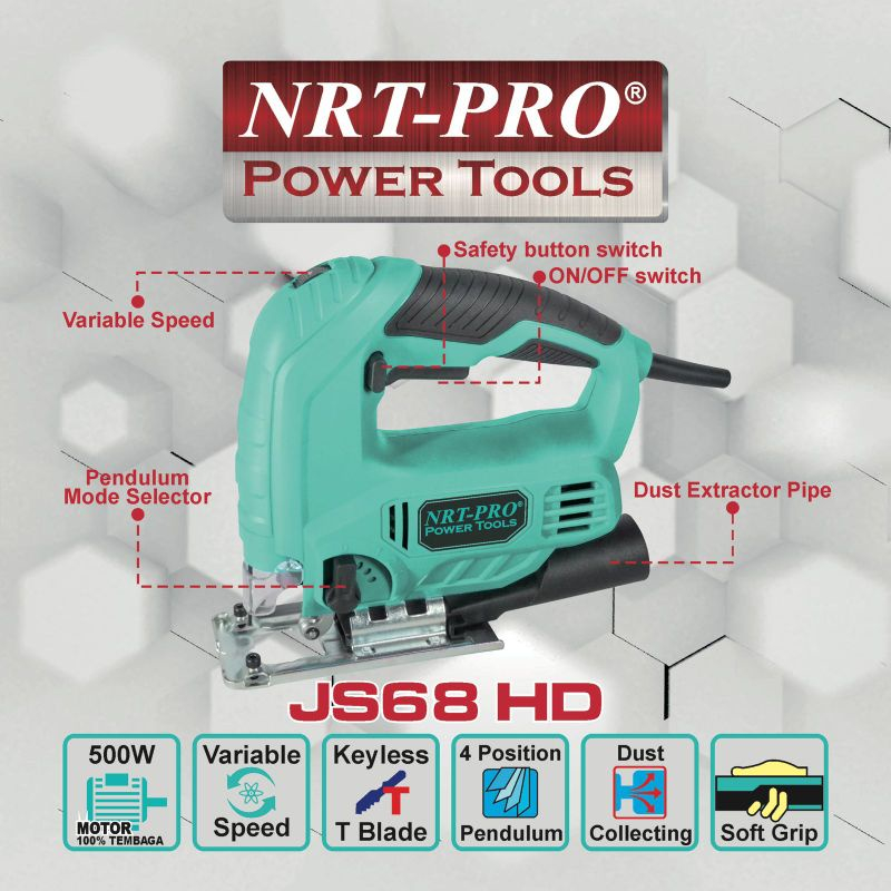 Jual Jig Saw JS68HD, JS80HD, JV65DC (BATERAI) Nrt-Pro Mesin Gergaji ...