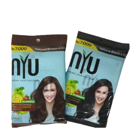 Jual NYU Creme Hair Colour Sachet 20ml | Perwarna Rambut / Semir Saset ...