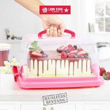 Jual Lion Star Tiramisu Cake Carrier/Tempat Kue Capsule/Tempat Roti ...