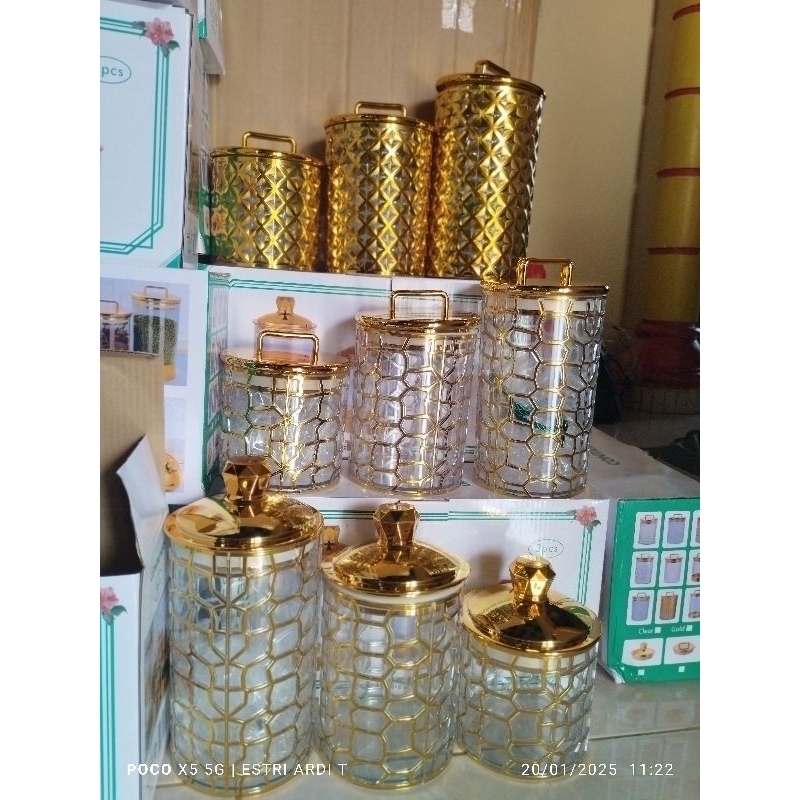 Jual Toples Sultan Toples Lebaran Toples Mewah Toples Gold bahan akrilik | Shopee Indonesia