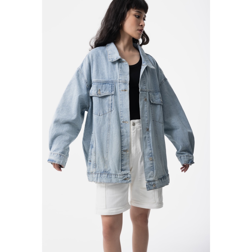 Jual ODIVA Andya Denim Jacket Unisex Oversize | Shopee Indonesia
