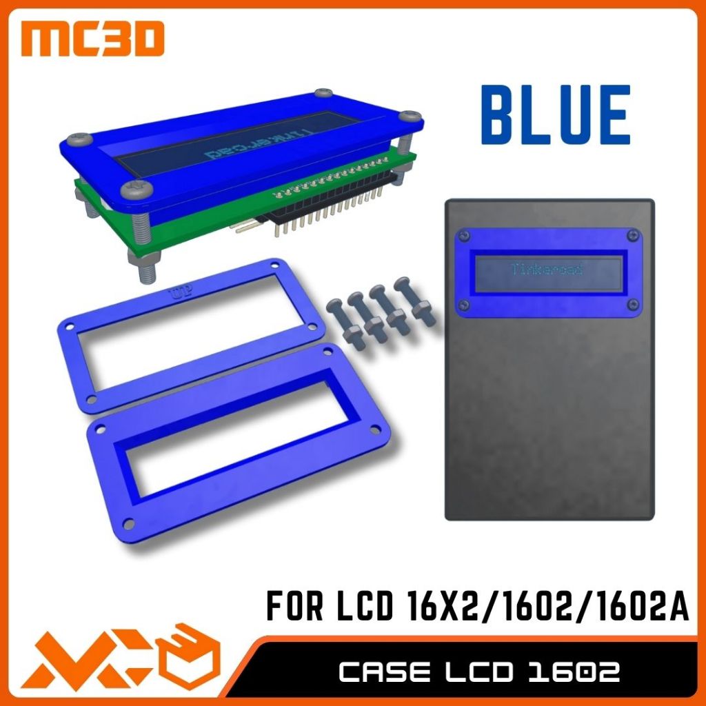 Jual CASE LCD 16X2 FRAME LCD 16X2 3D CASING LCD 16O2 BEZEL 1602A SOLID ...