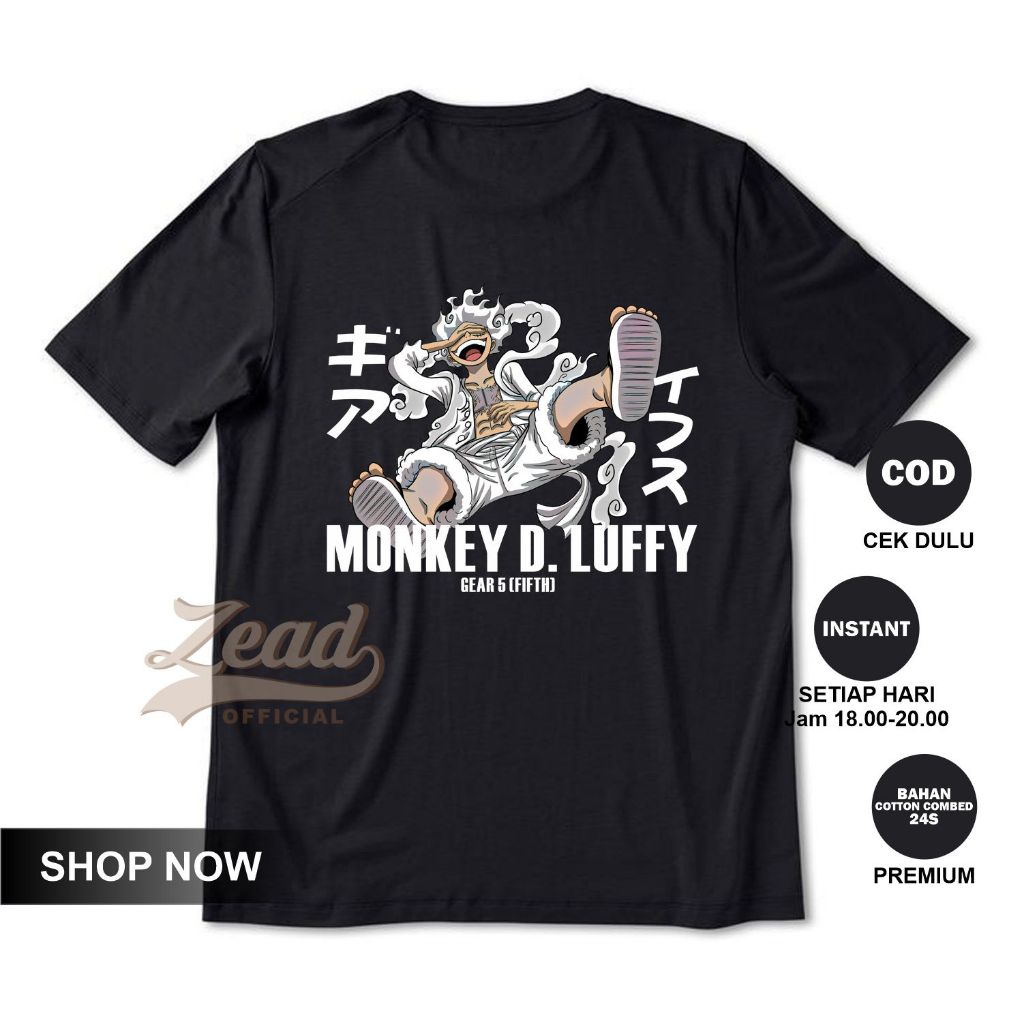 Jual ZEAD KAOS ANIME ONE PIECE KAOS MONKEY D LUFFY KAOS DISTRO PRIA ...