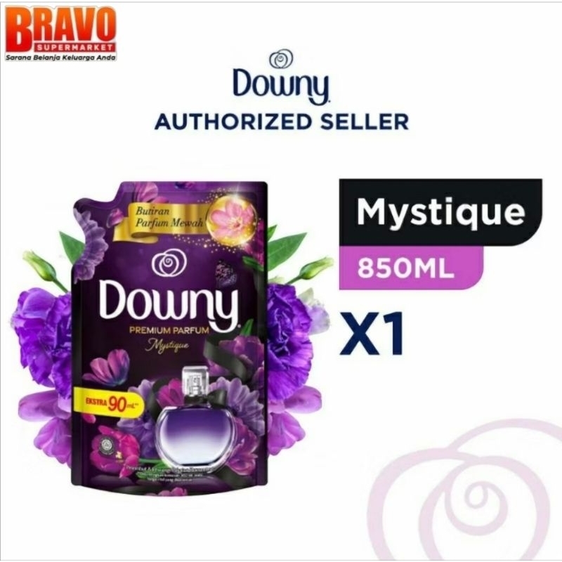 Jual Downy Premium Parfum Mystique Pelembut dan Pewangi Pakaian Konsentrat 850ml | Shopee Indonesia