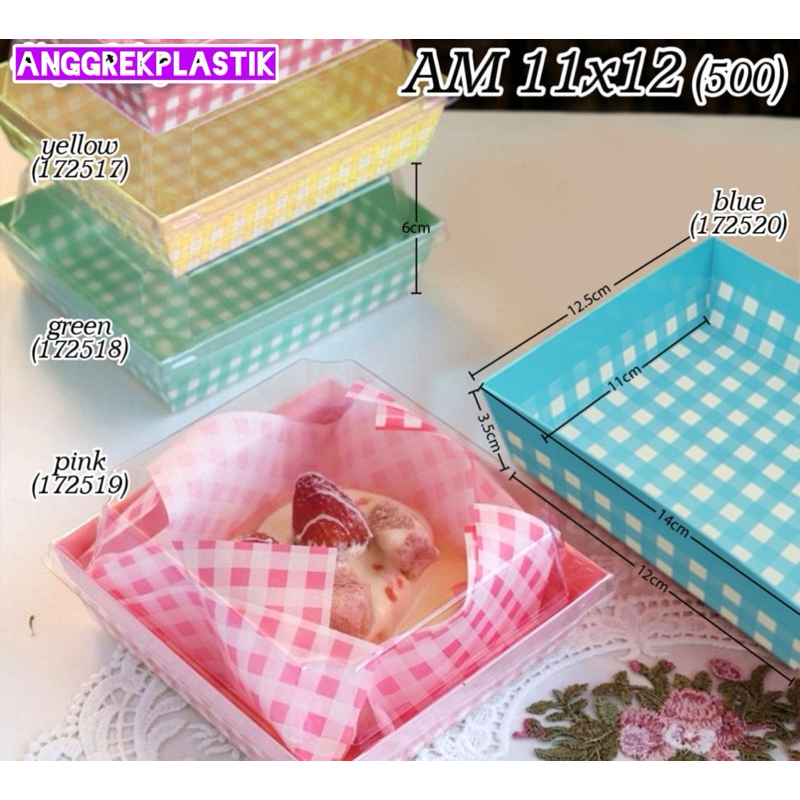Jual 10 pc box tray paperbox cake kue donat burger sandwich Korea ...