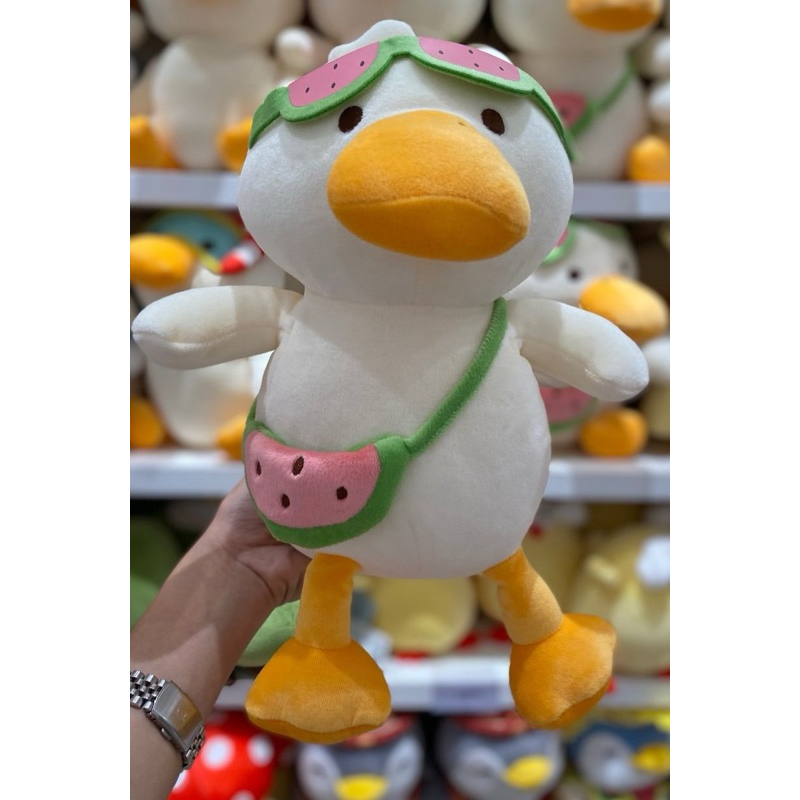 Jual Miniso Duck Series Watermelon Pocket Plush Toy | Shopee Indonesia