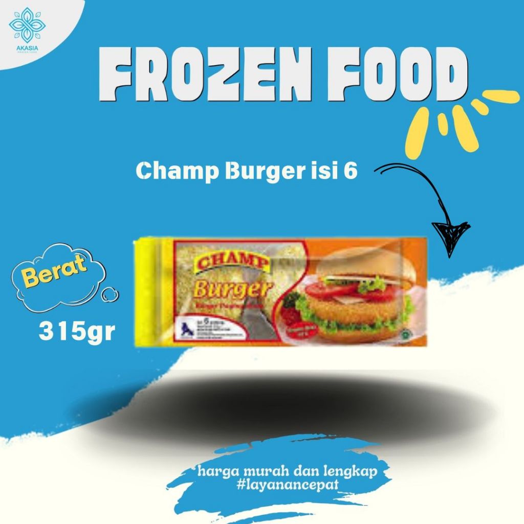 Jual Champ Burger isi 6 (315gr) | Shopee Indonesia