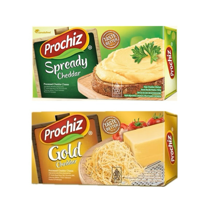 Jual Keju Prochiz Spready dan Keju Prochiz Gold Cheddar 160gr | Shopee ...