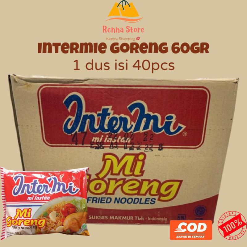 Jual INTERMIE Goreng Pedas x EKOMIE Goreng 60gr (1dus isi 40pcs ...