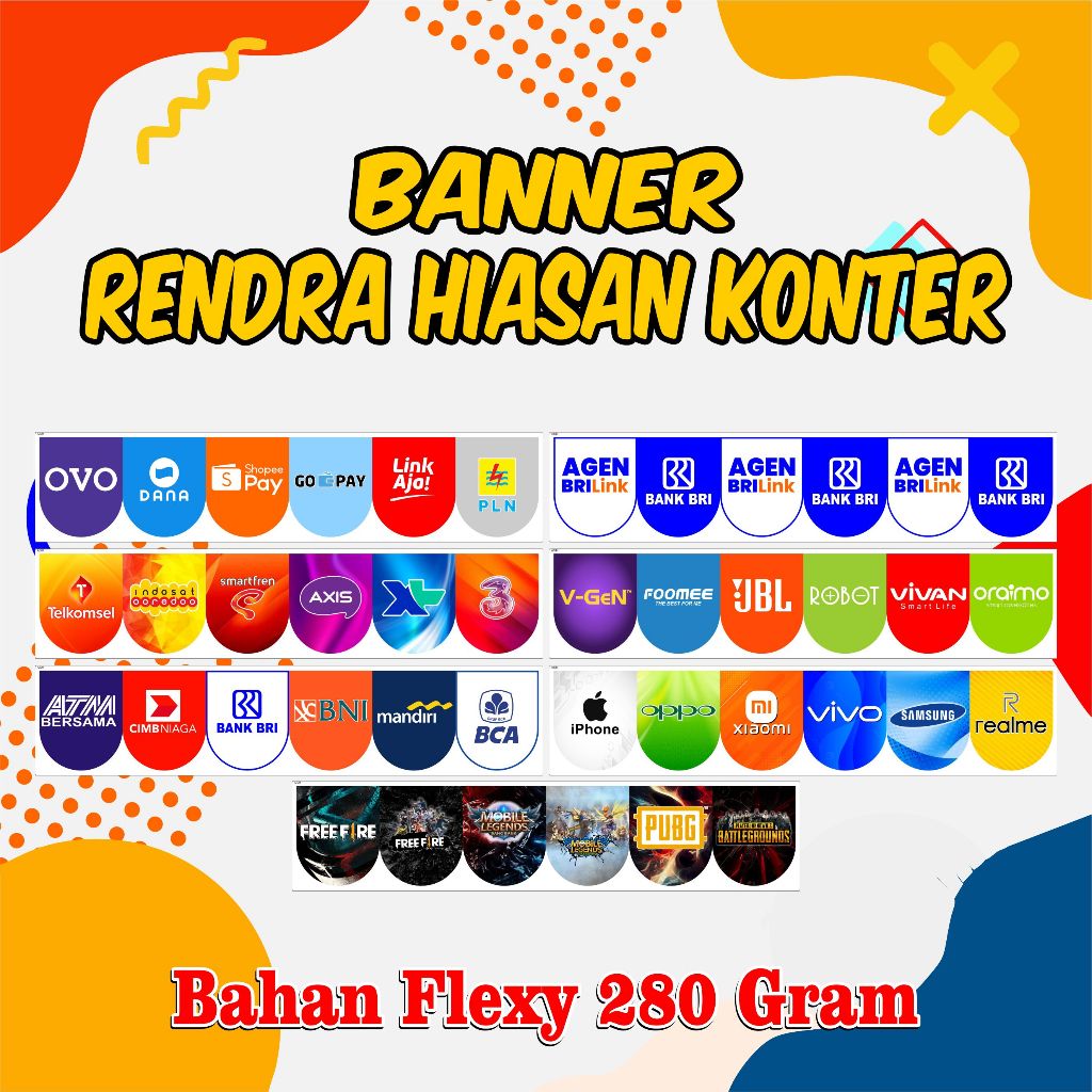 Jual BANNER KONTER RENDRA BULAT HIASAN KONTER | Shopee Indonesia