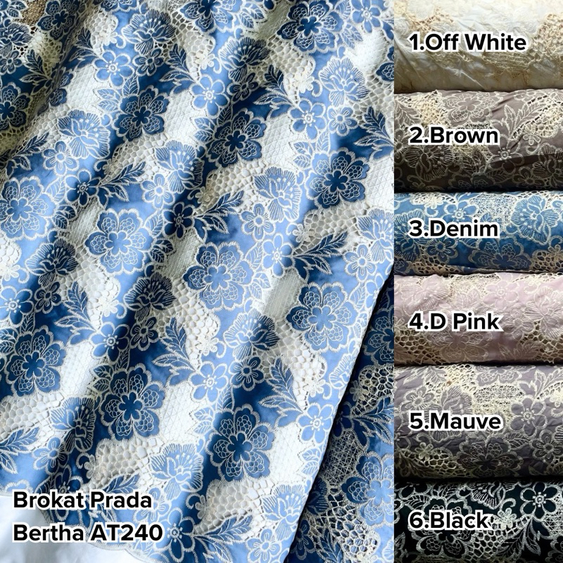 Jual Brokat Prada Bertha AT240 (harga per50cm) | Shopee Indonesia