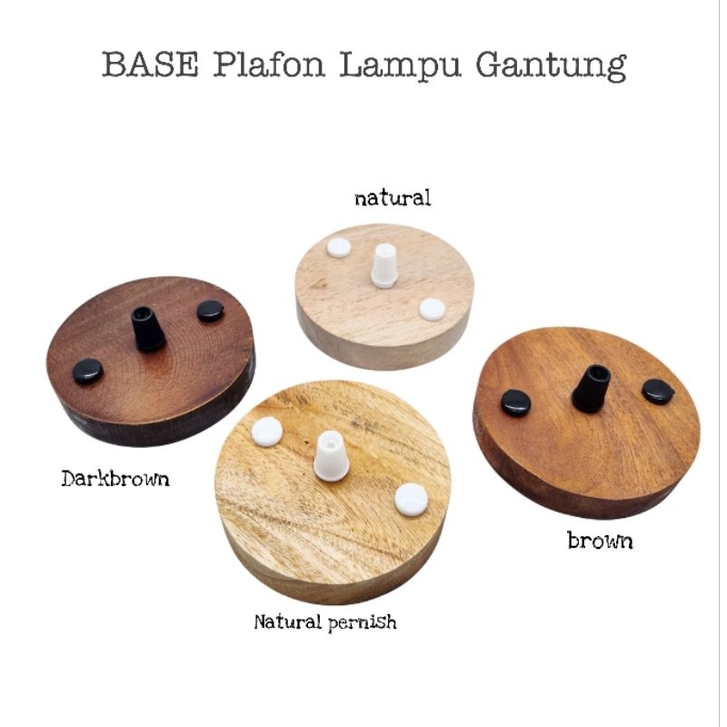 Jual kap engkel plafon lampu gantung kap base plafon material kayu ...