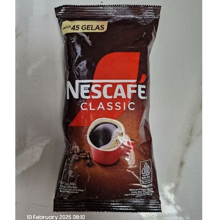 Jual Nescafe classic kopi instant kopi hitam refill sachet 90 gr ...