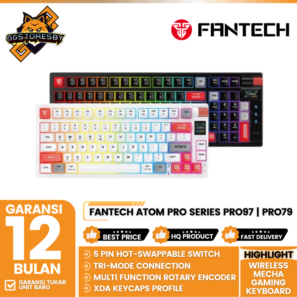 Jual Fantech Atom Pro Series Pro97 / Pro79 Wireless Mecha Gaming Keyboard | Shopee Indonesia
