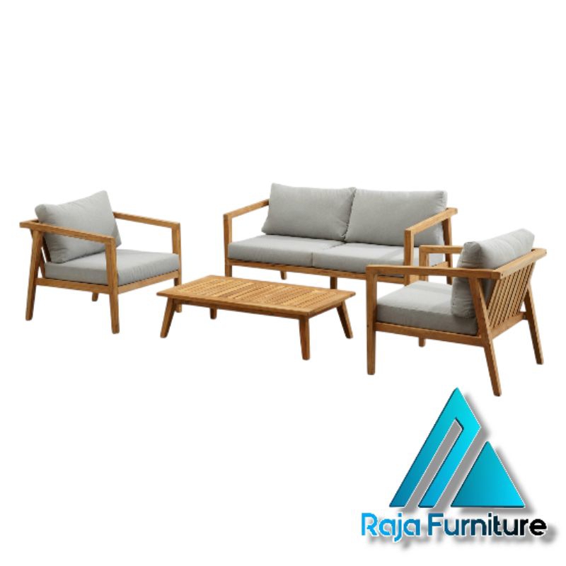 Jual Raja Furniture SET KURSI TAMU SOFA SCANDANAVIAN 211+MEJA | Shopee ...