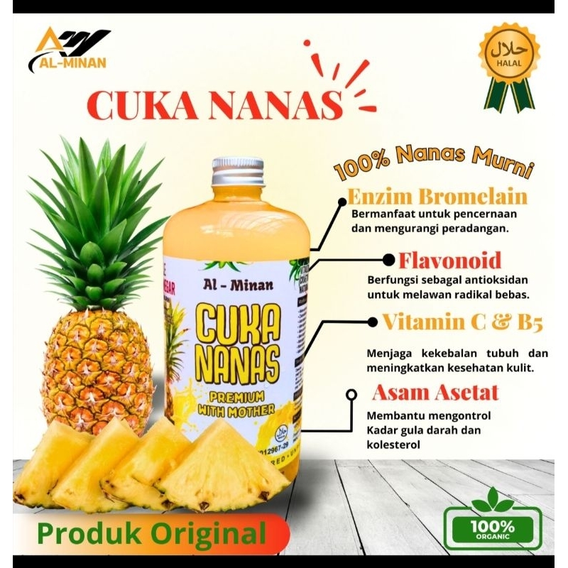 Jual Al-Minan Cuka Nanas Premium dengan Mother | Shopee Indonesia