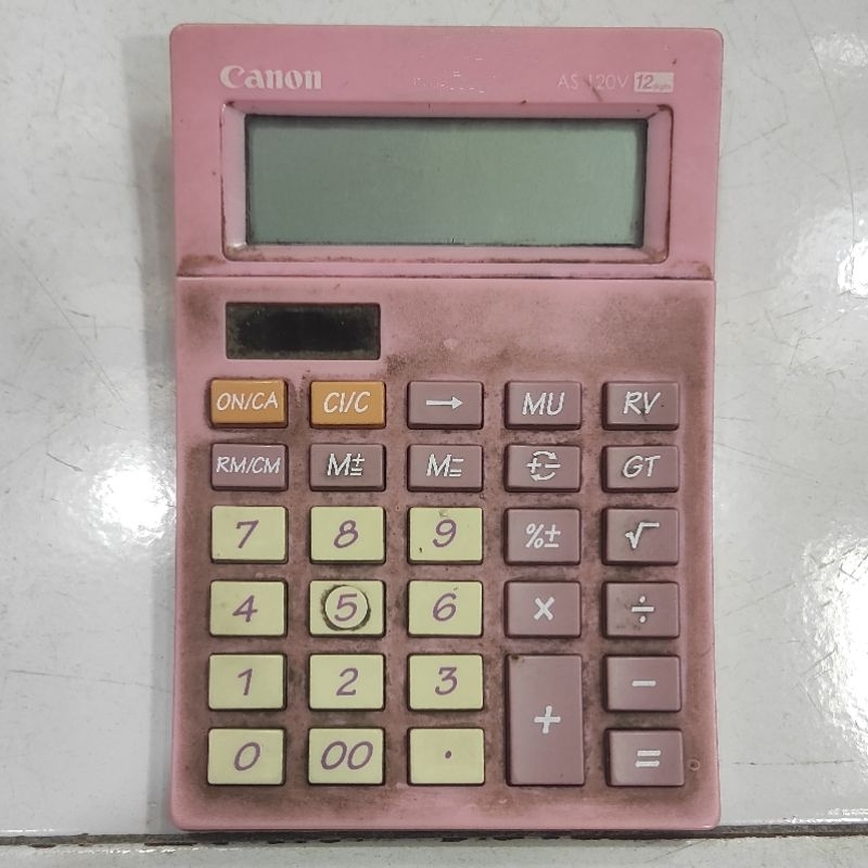 Jual Kalkulator Meja Canon AS 120V Pink Original RUSAK MATI TOTAL ...