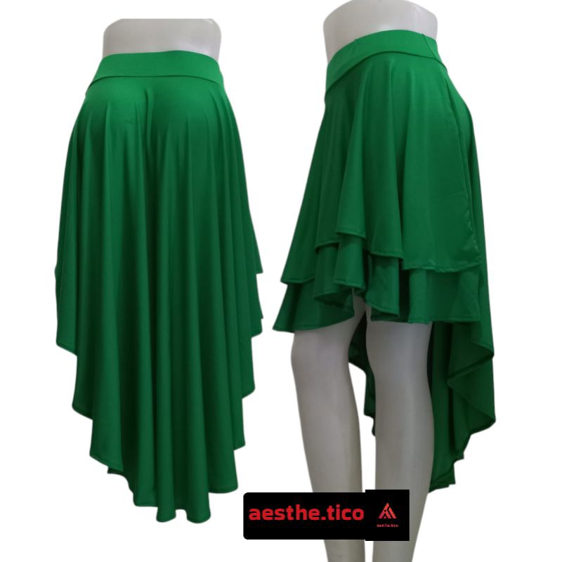 Jual Rok Pinguin Susun 2 Depan Bahan Spandek Balon || Rok High Low ...